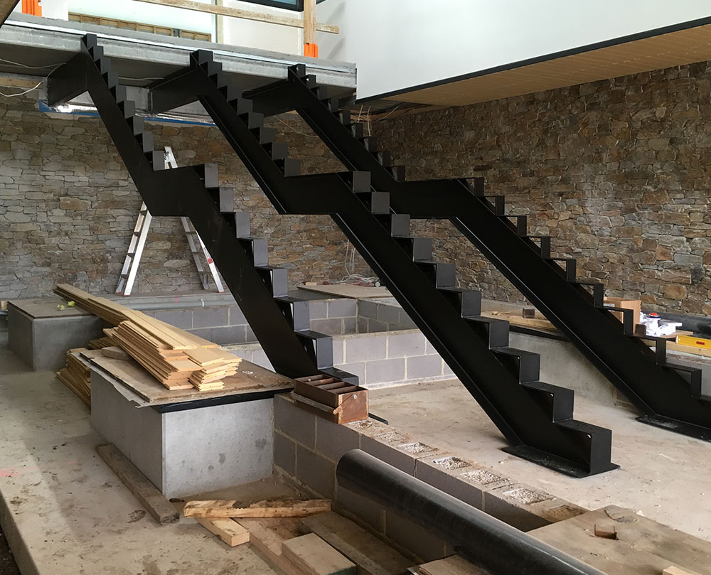 Single Stringer And Architectural Steel Stairs Pinnacle Metal